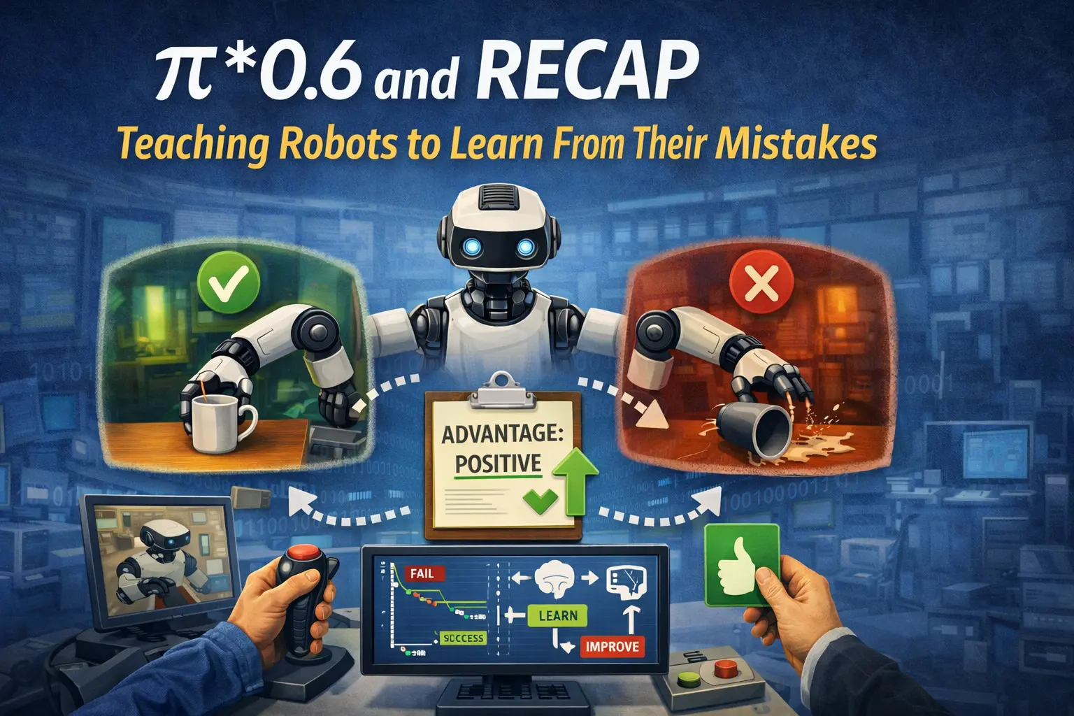 π*0.6 and RECAP: Teaching Robots to Learn From Their Mistakes ...